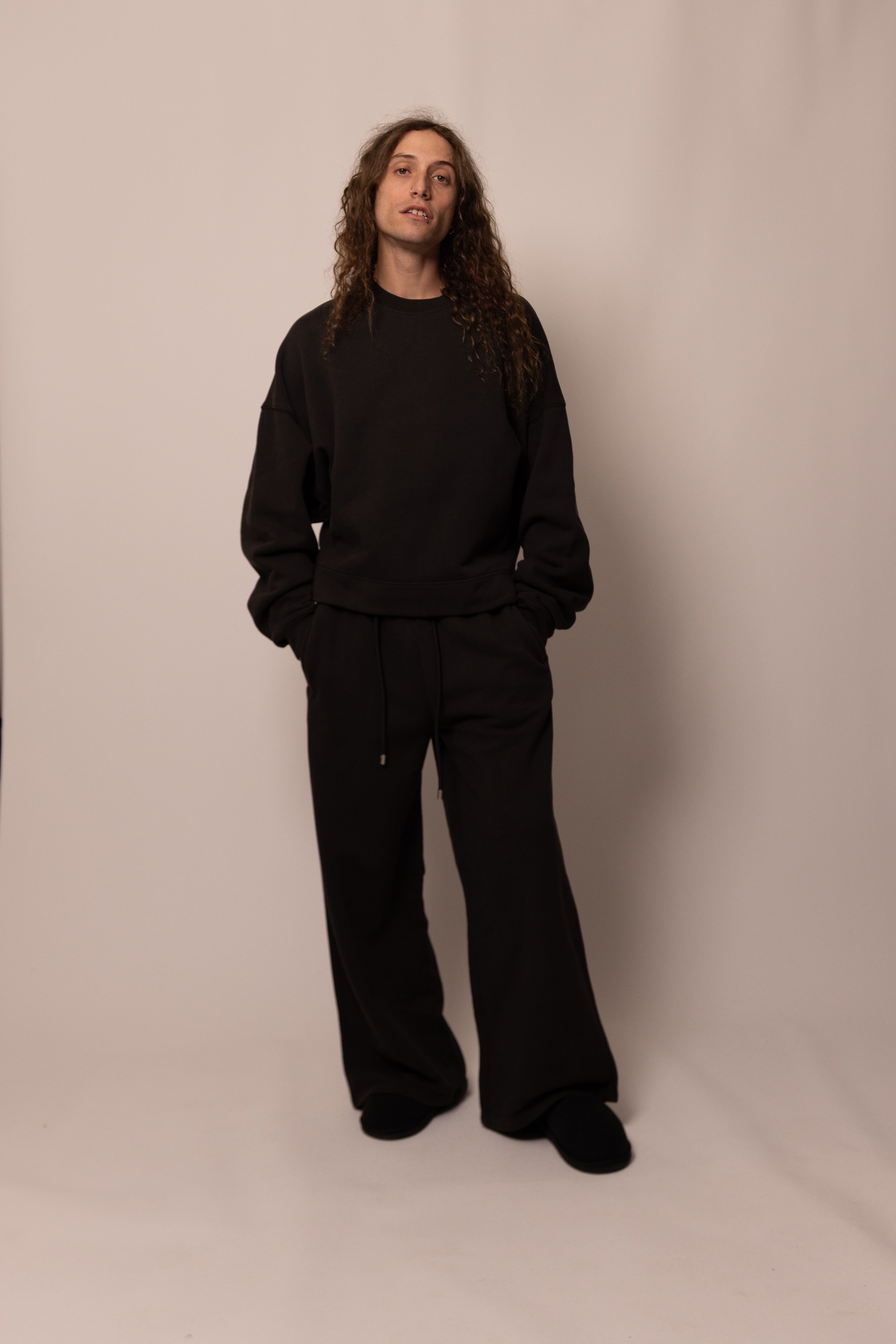 wide leg sweatpant - moonlight – drew house